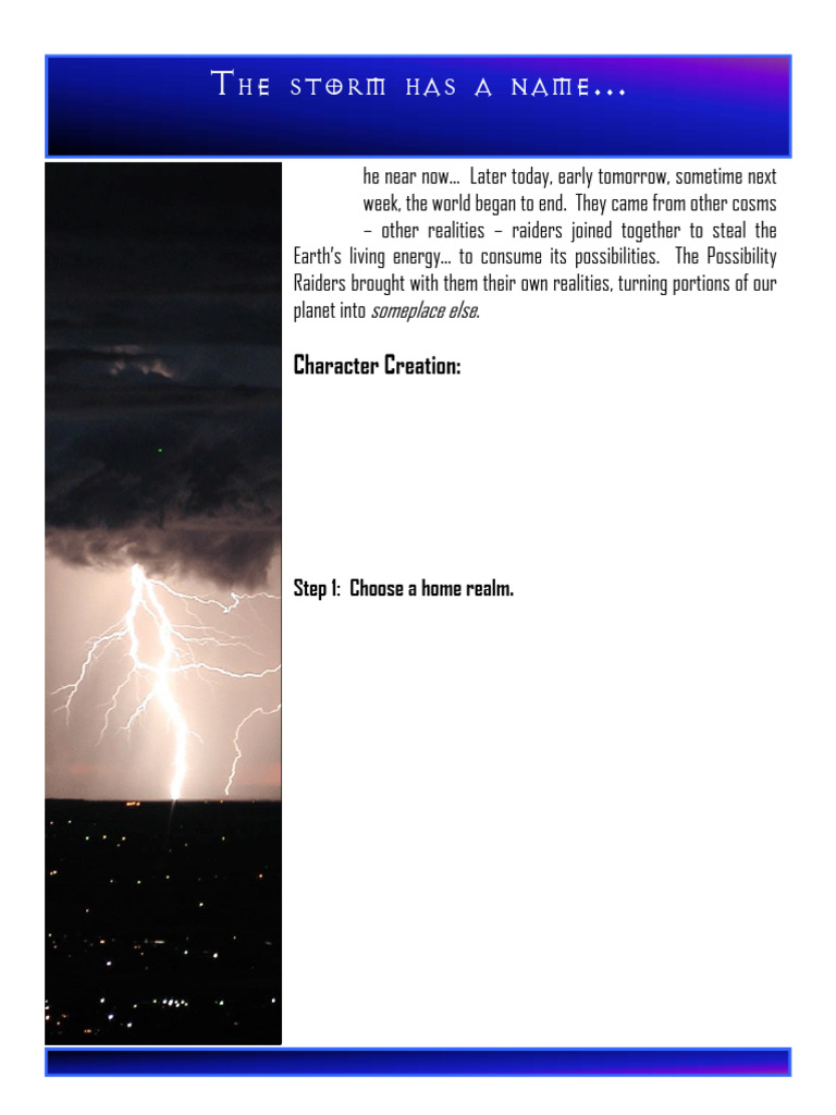Torg Character Creation Guide | PDF | Superheroes