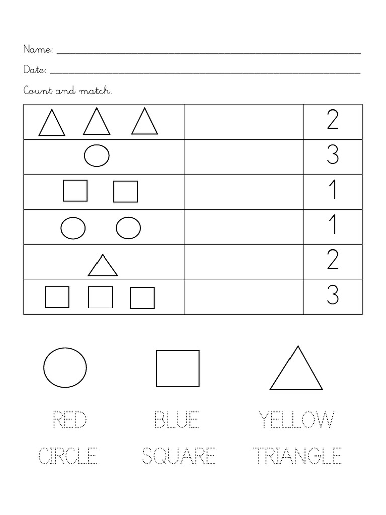SHAPES 1 Circle Square Triangle | PDF
