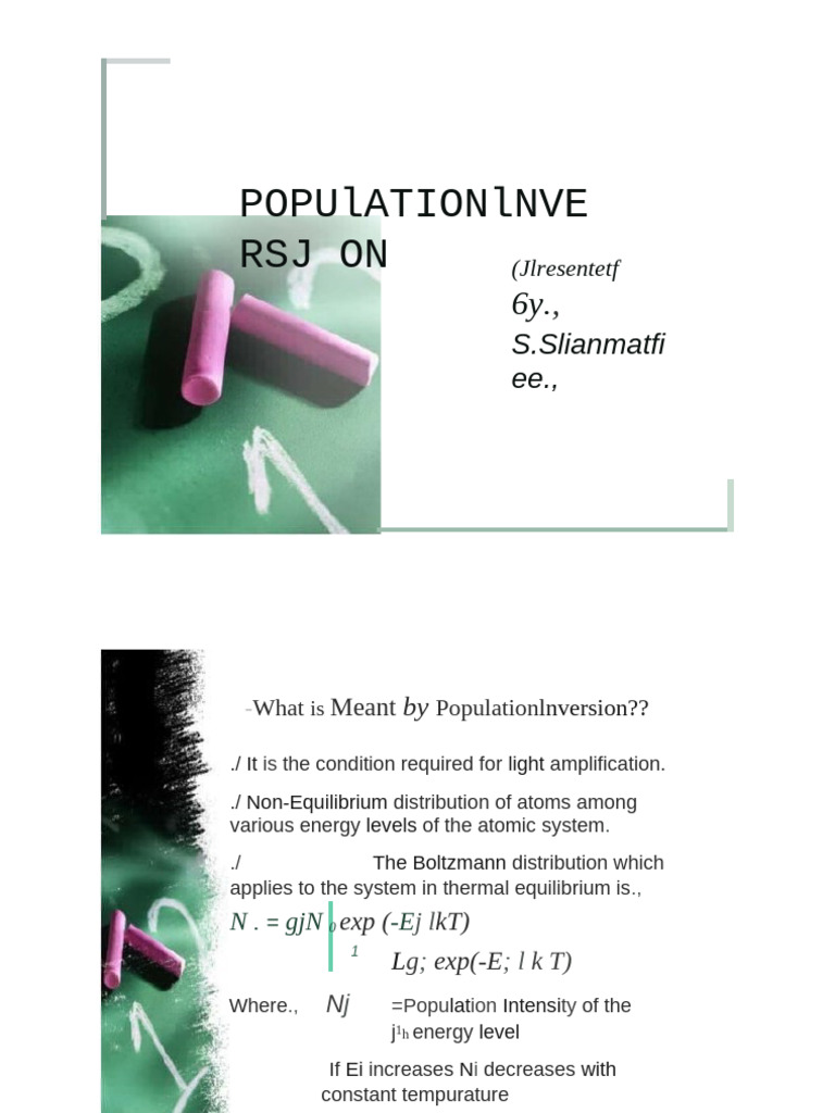 Understanding Population Inversion | PDF | Quantum Mechanics | Atomic