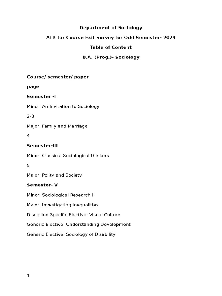 The Course Exit Survey 2024 | PDF