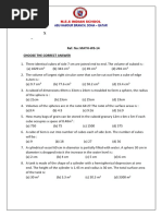 Worksheet 10th Class Surface Areas and Volumes | PDF | Sphere | Volume