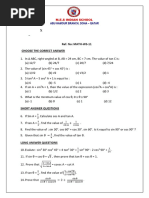 Trigonometry PYQ 2010-2024 | PDF | Trigonometry | Angle