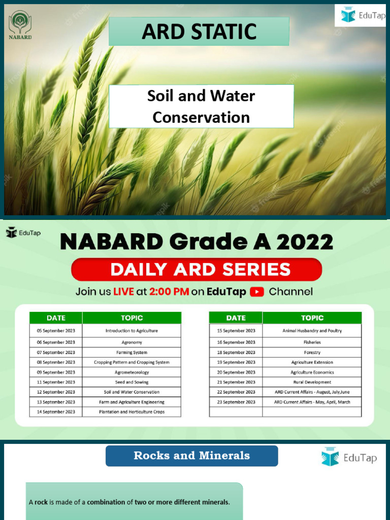 Soil and Water Conservation - Part 2 - 250202 - 222735 | PDF | Rock ...