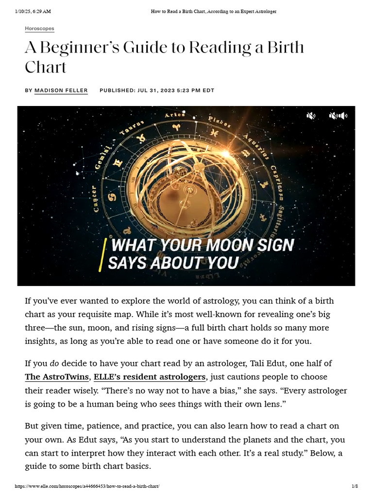 Beginner's Guide to Birth Chart Reading | PDF | Planets In Astrology ...