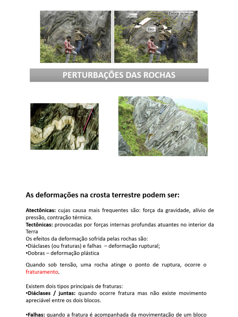 018 Perturbações Das Rochas | PDF | Falha (Geologia) | Geologia