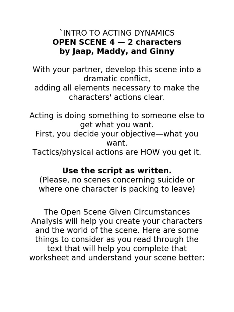 Understanding Open Scene Dynamics | PDF
