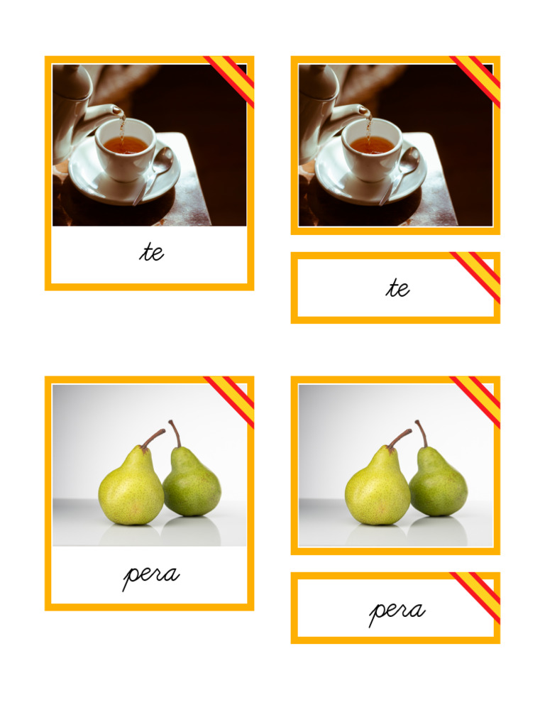 Spanish Vocabulary Cards | PDF
