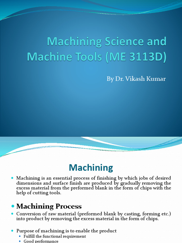 ME3113D MSMT Mid Sem Syllabus | PDF | Machining | Machine Tool