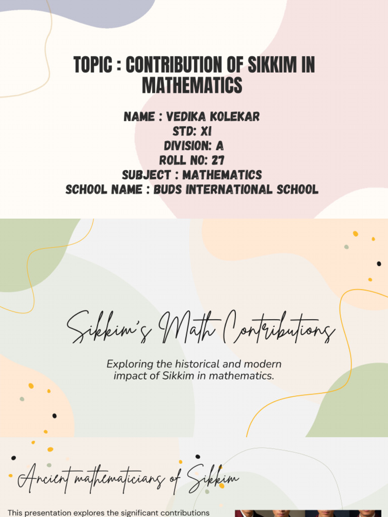 Contribution of Sikkim in Mathematics | PDF