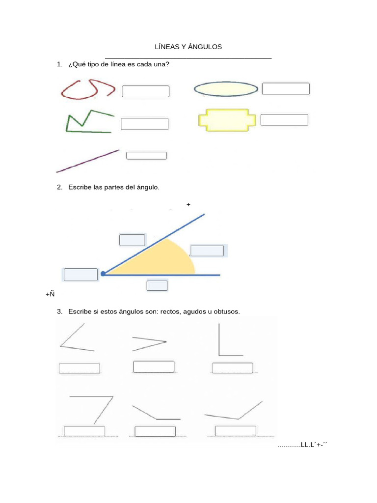 LÍNEAS Y ÁNGULOS 3º EP | PDF