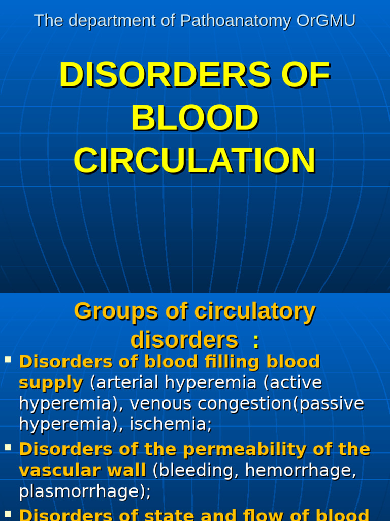 3-Disorders of Blood Circulation | PDF | Coagulation | Thrombus
