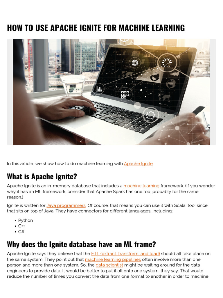 how-to-use-apache-ignite-for-machine-learning | PDF | Apache Spark | Software