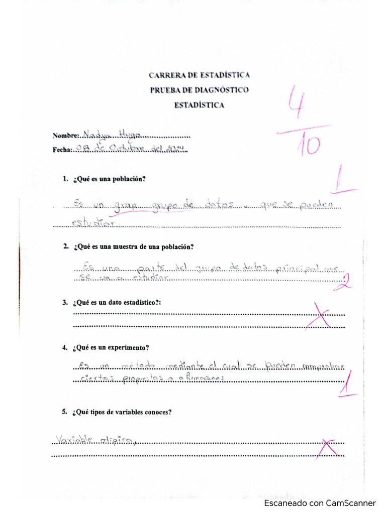 Preguntas de Estadística | PDF