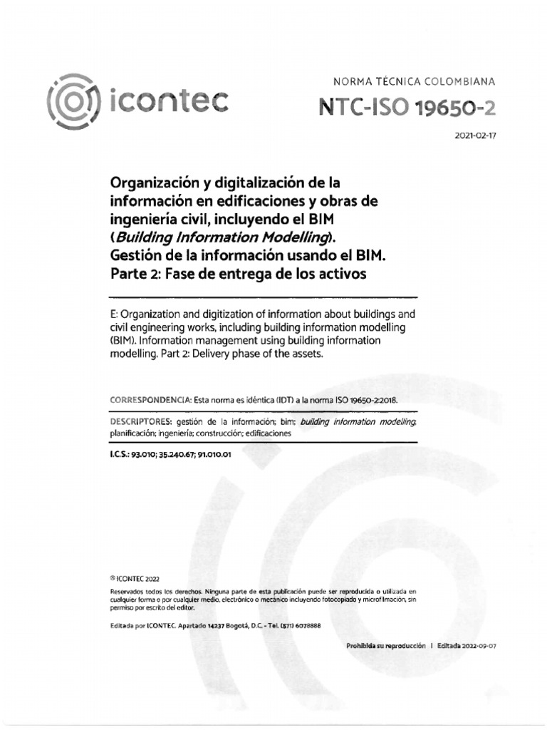 Ntc-Iso 19650-2 | PDF