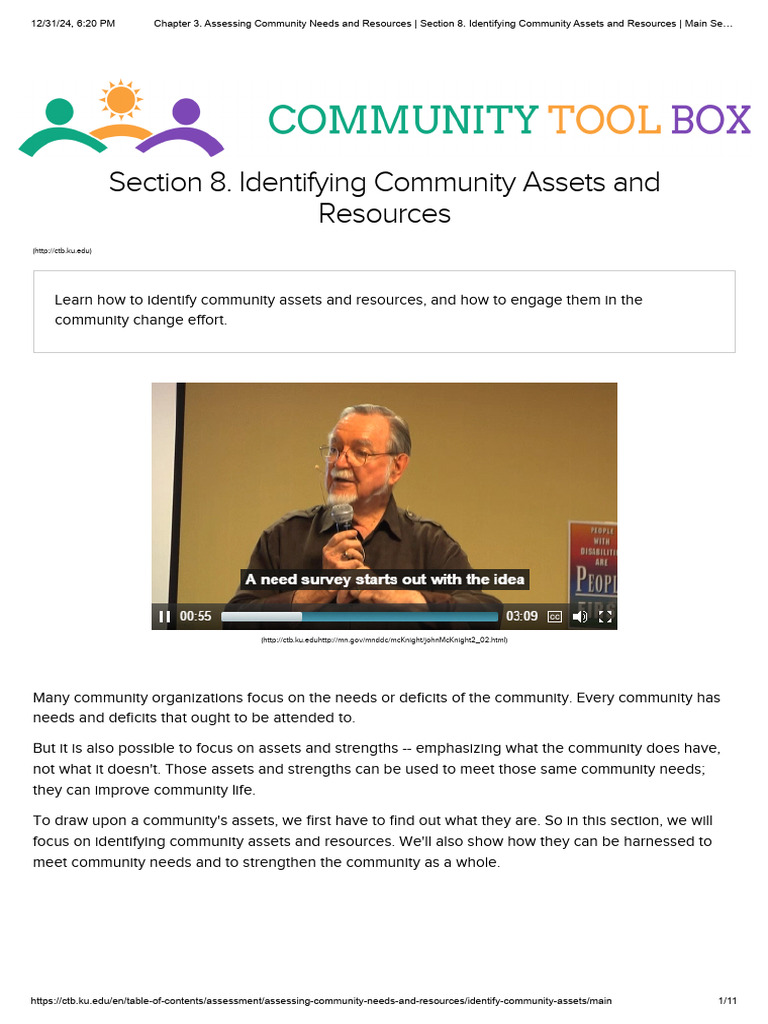 Chapter 3. Assessing Community Needs and Resources _ Section 8 ...