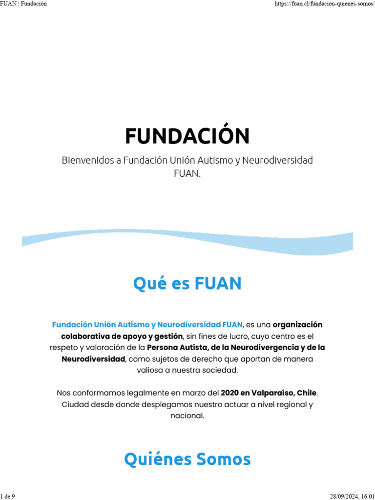 FUAN - Fundación | PDF | Autismo | Chile