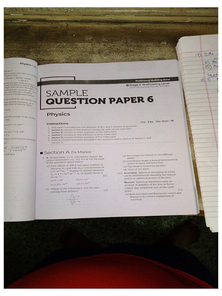 Physics Sample Paper 6 | PDF