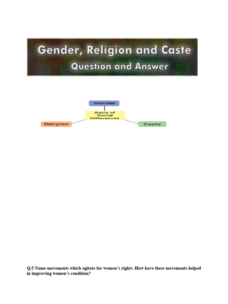 Chapter 3 Gender, Religion and Caste | PDF | Voting | Woman