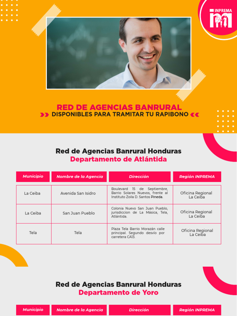 Agencias Banrural y horarios disponibles | PDF | Honduras