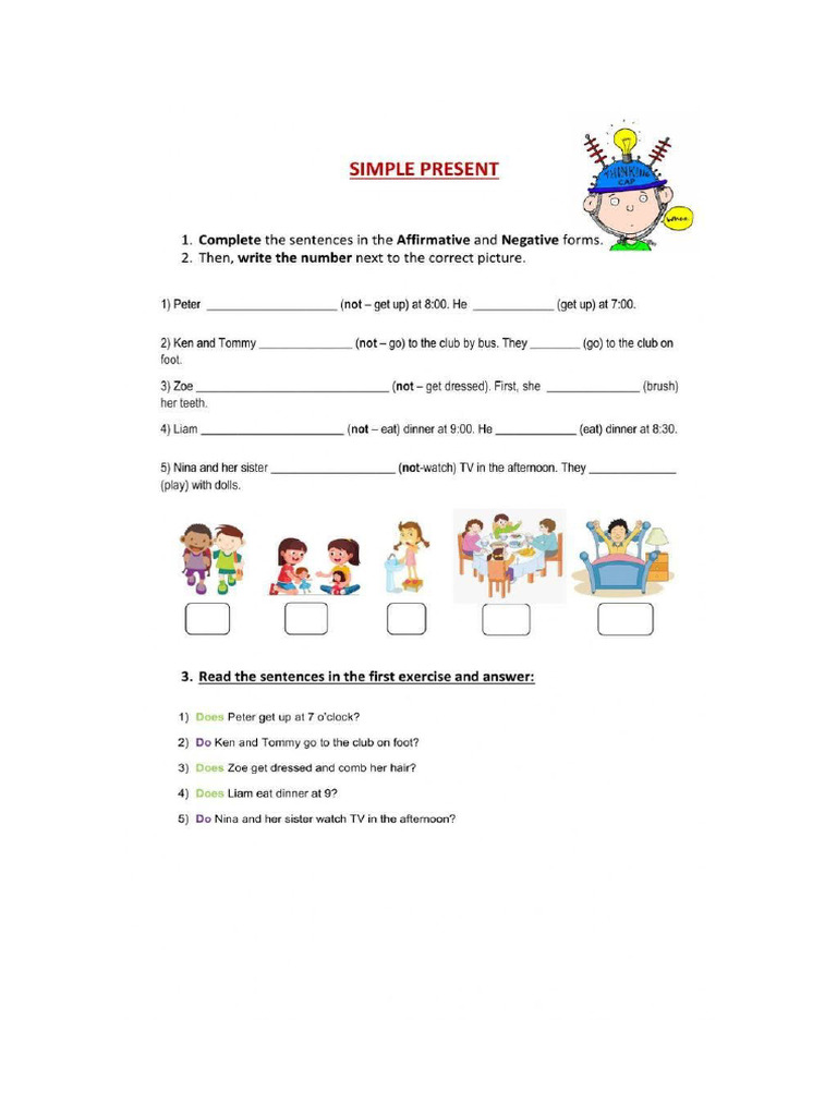 Actividad Presente y Pasado Simple | PDF