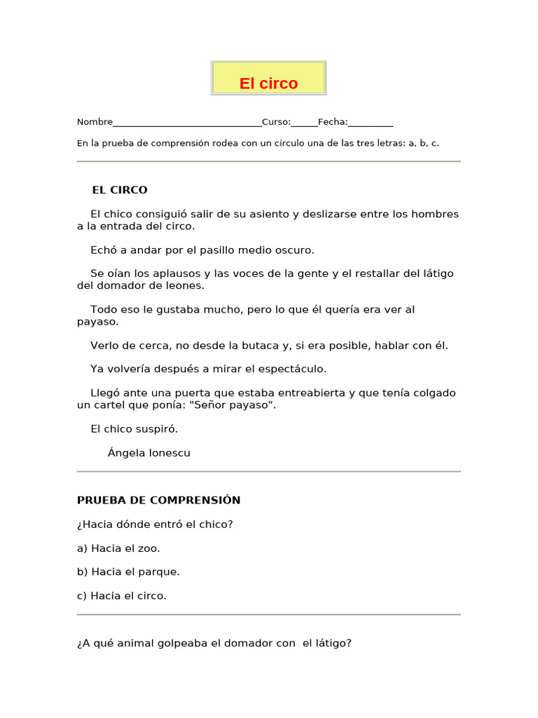 7 - El Circo | PDF