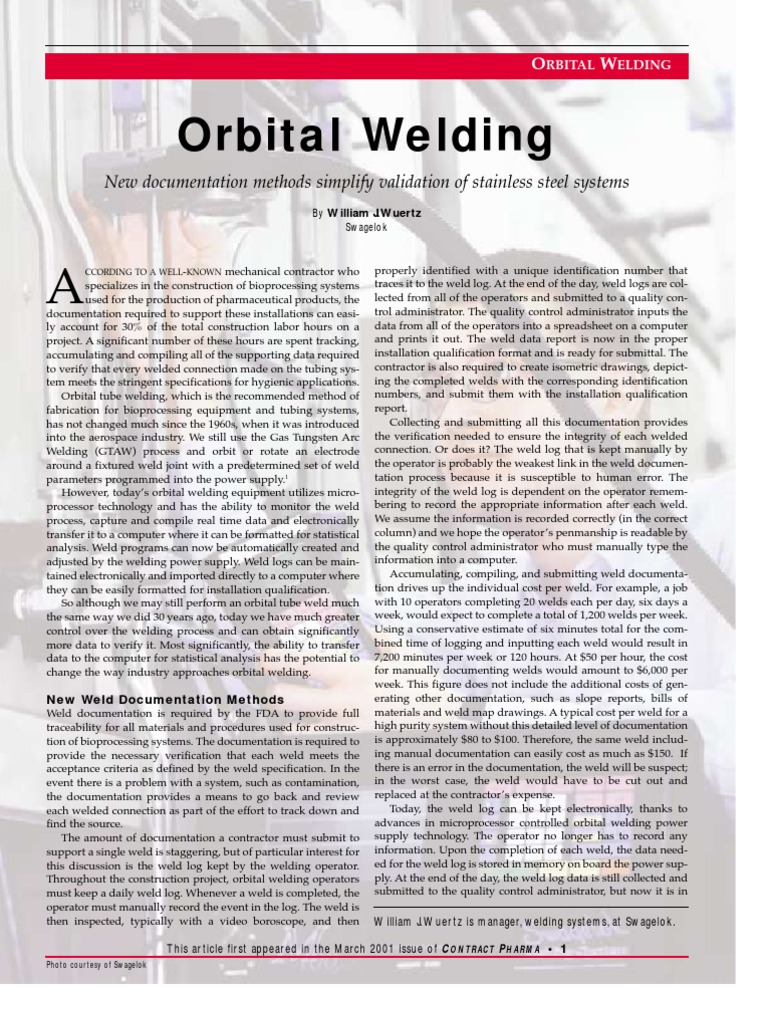 Advances in Orbital Welding Documentation | PDF | Welding | Construction