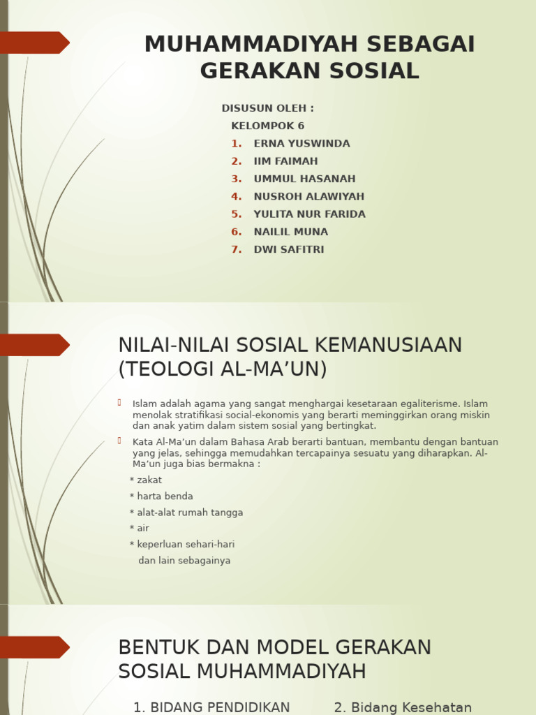 Muhammadiyah Sebagai Gerakan Sosial | PDF