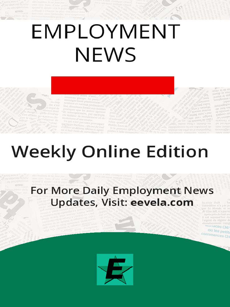 Employment News E 17-01-2025 Unlocked | PDF
