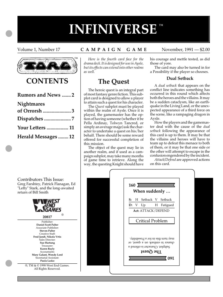 Infiniverse Newsletter #17 | PDF