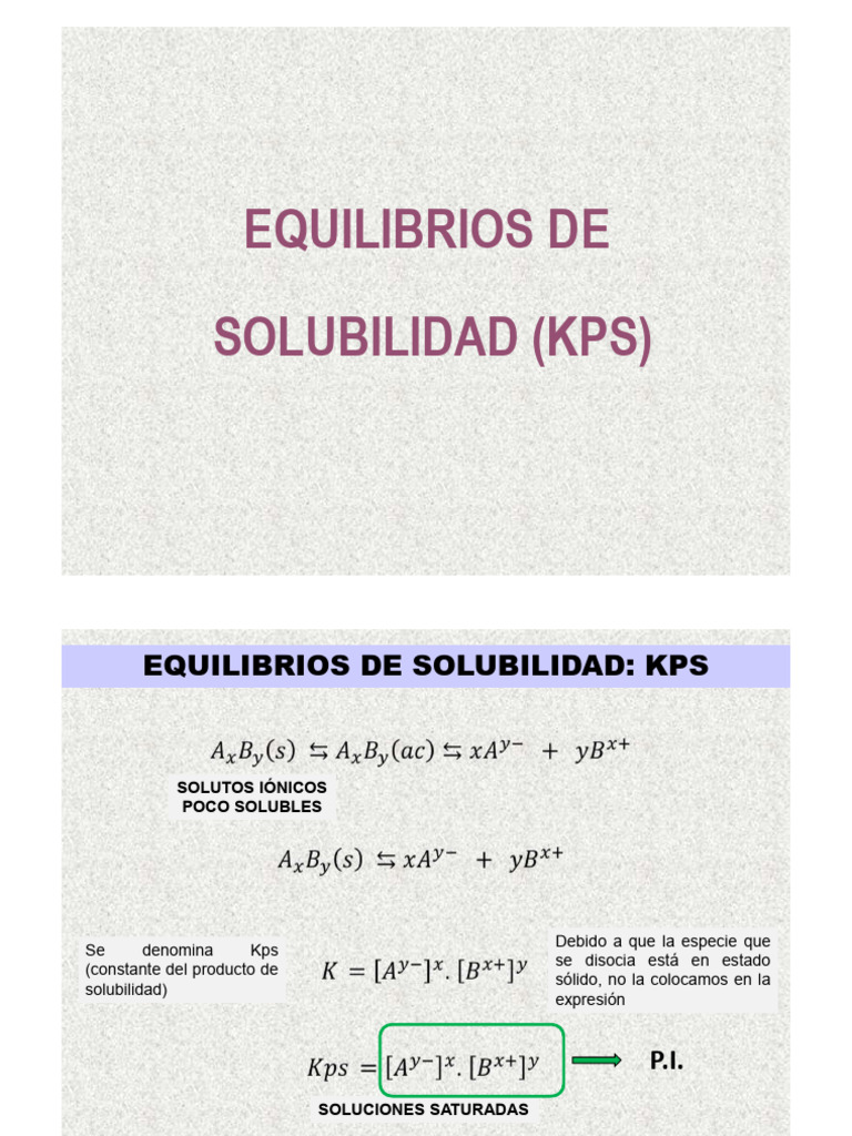 CLASE DE KPS | PDF | Solubilidad | Precipitación (Química)