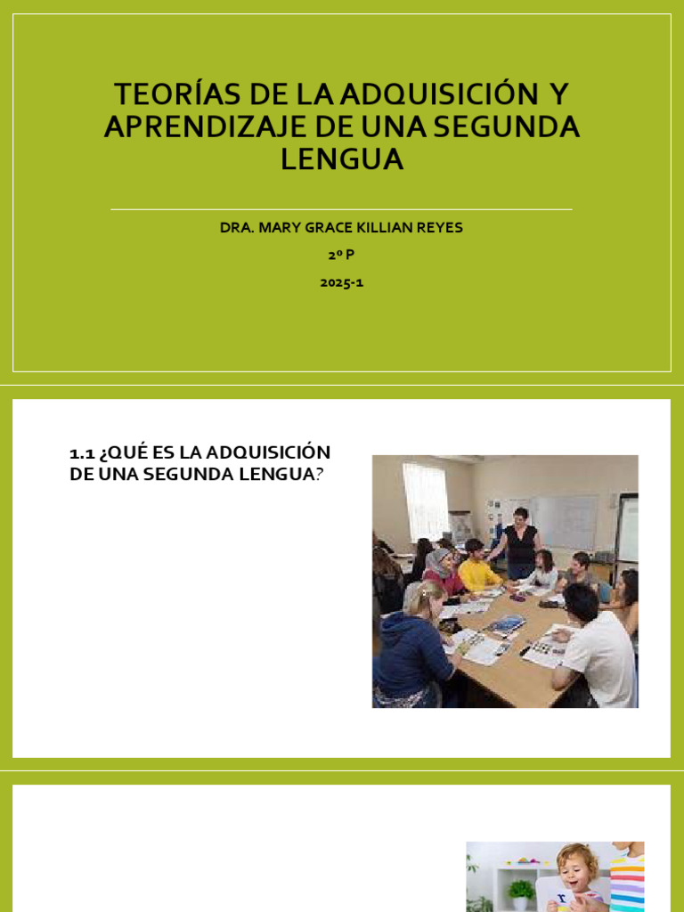 Teorías de la Adquisición L2 | PDF | Segundo lenguaje | Primer idioma