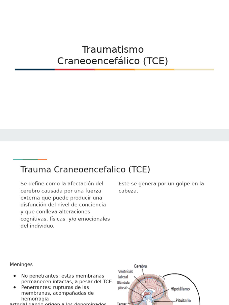 Traumatismo Craneoencefálico (TCE) | PDF | Enfermedades y trastornos ...