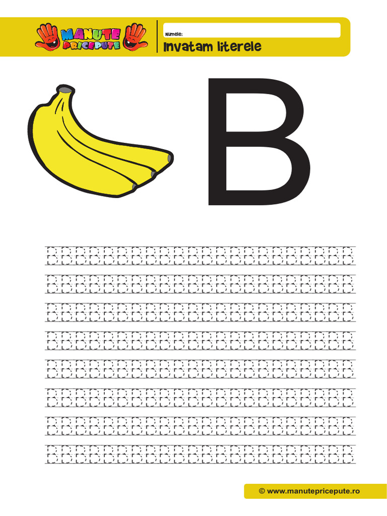 B 001 Litere de Tipar | PDF