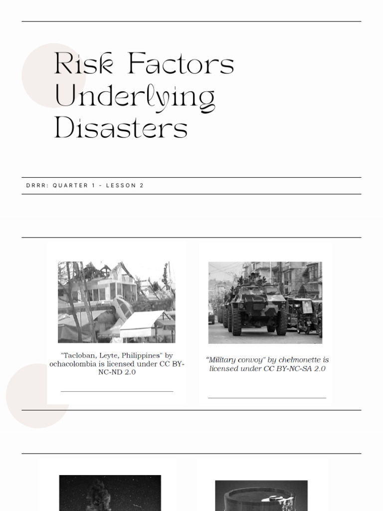 Lesson 2 Risk Factors Underlying Disaster | PDF