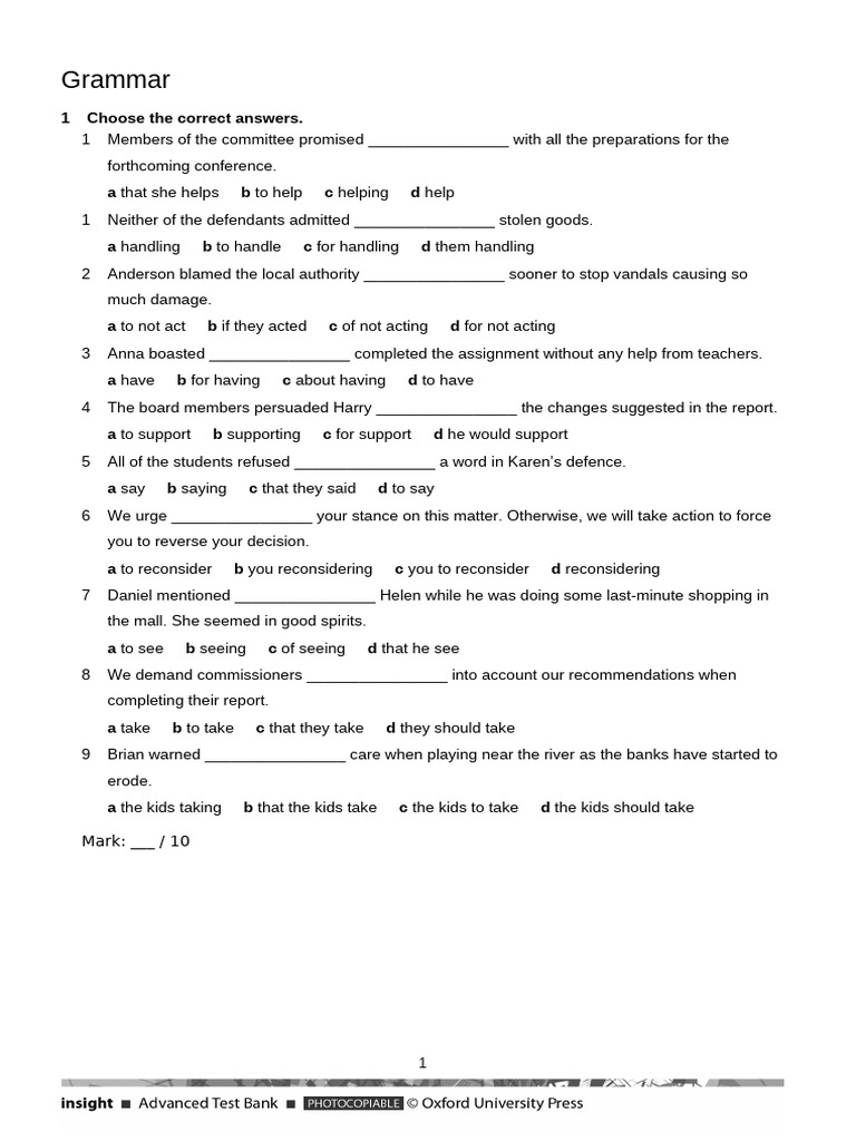 Unit 8 Grammar Revision Exercises | PDF