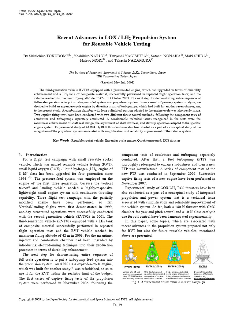 7 - Ta - 19 - Recent Advances in LOX LH2 Propulsion System For Reusable ...