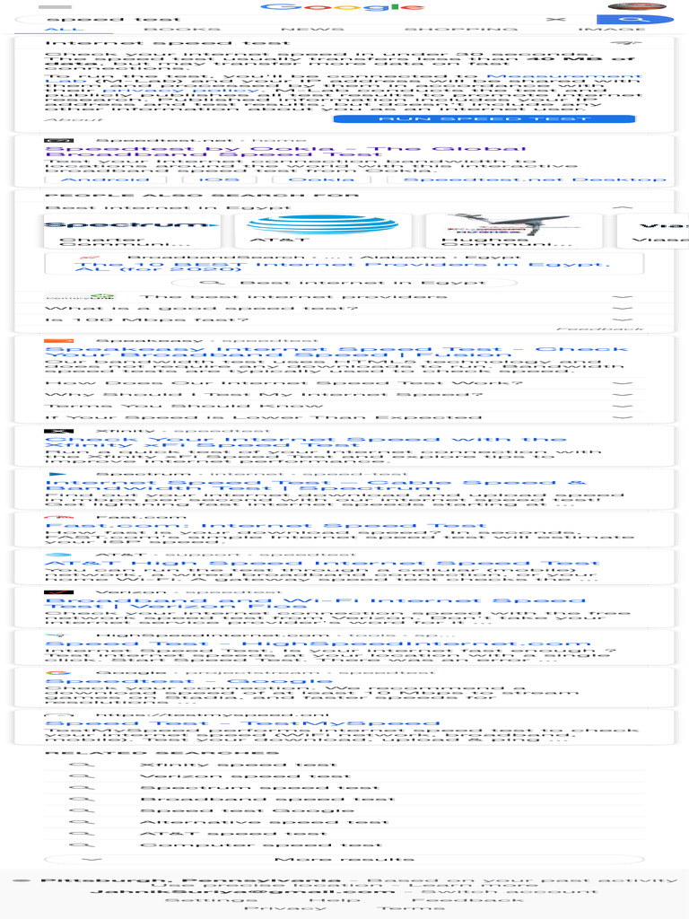 Speed Test - Google Search | PDF | Internet | Cyberspace