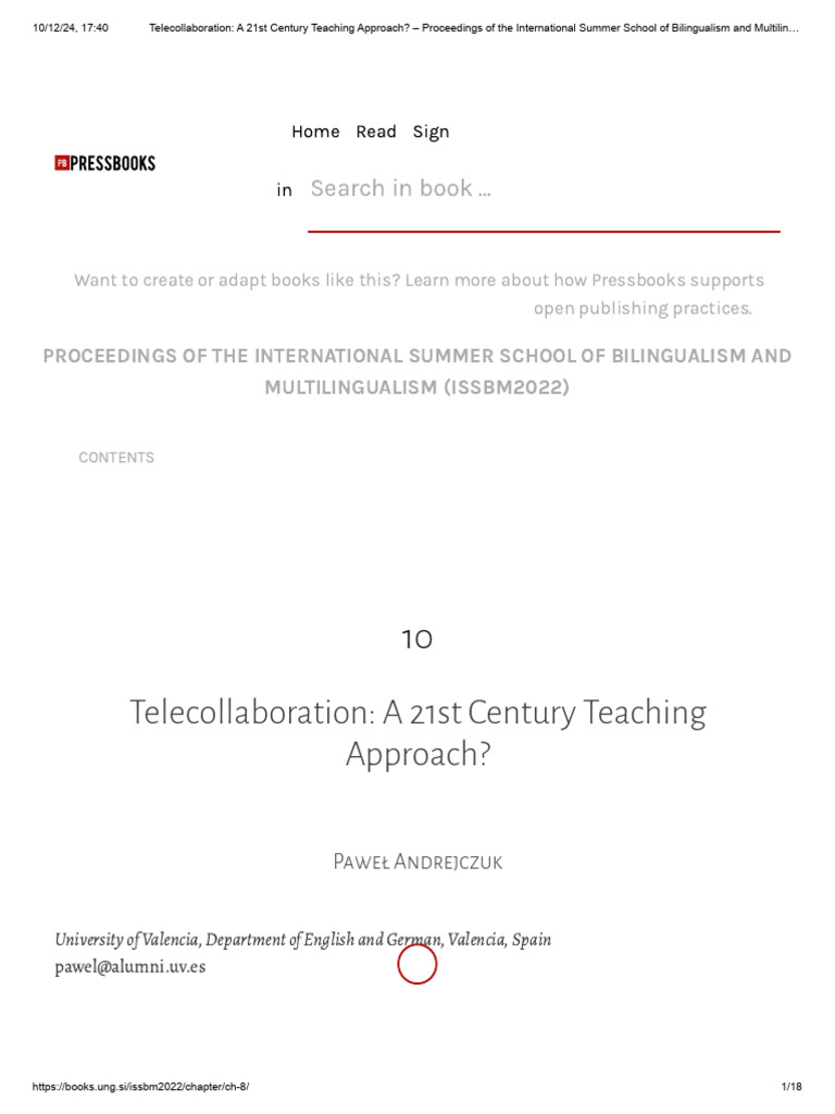 Telecollaboration in Language Learning | PDF | Second Language ...