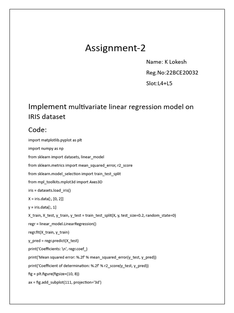 ML Assignment 2 1 | PDF