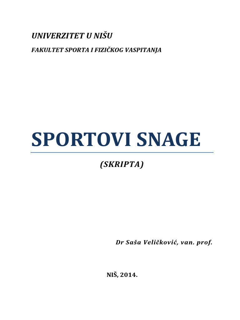 SPORTOVI_SNAGE_SKRIPTA | PDF