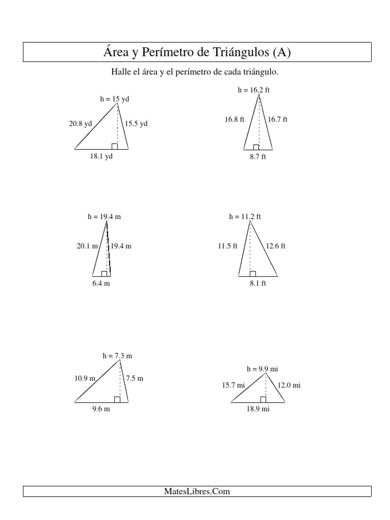 triangulos_area_perimetro_ | PDF