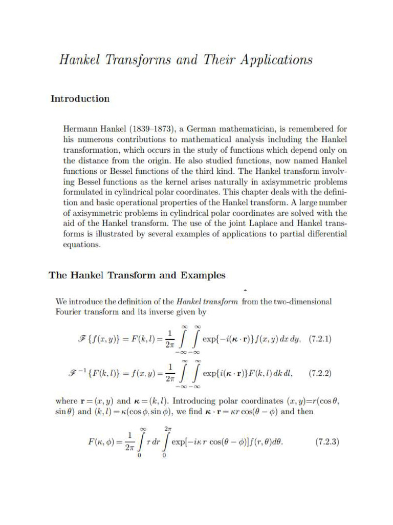 Hankel Transform - 2 | PDF