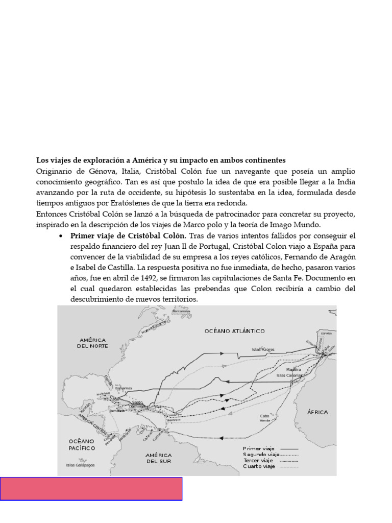 Impacto de los Viajes de Colón en América | PDF | Cristobal colon ...