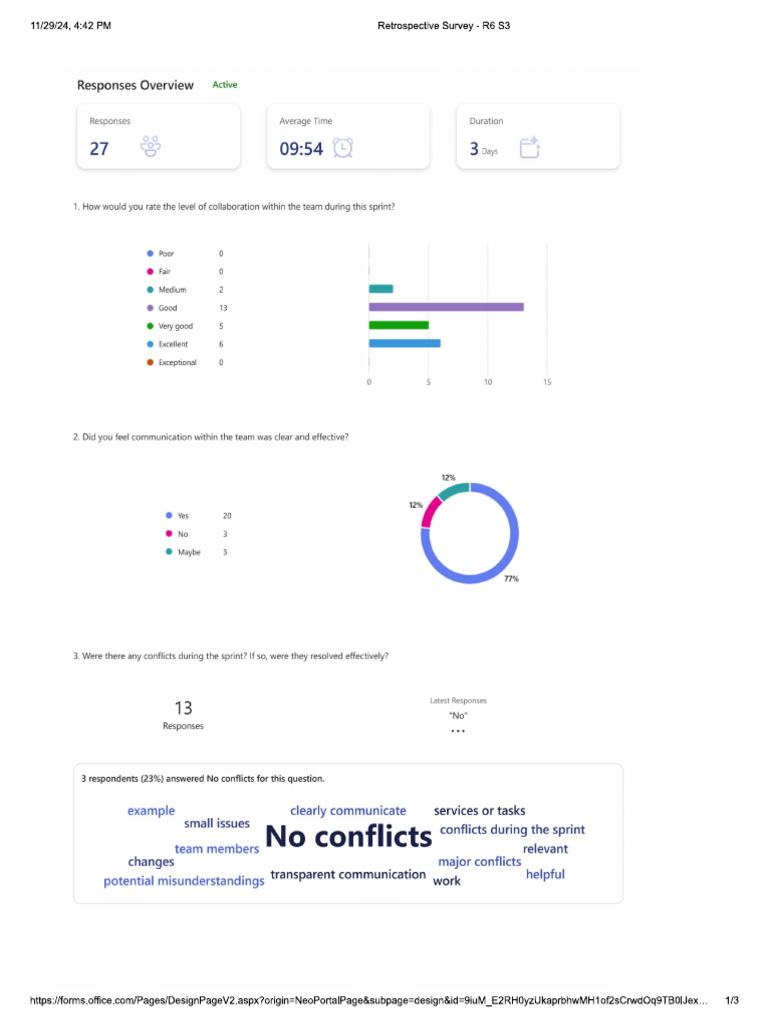 Team Sentiment Retro Survey | PDF