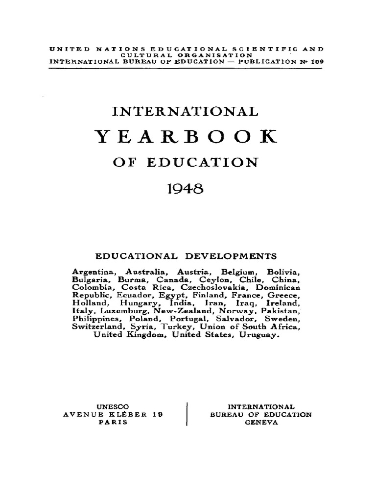 International Yearbook of Education, v. 10, 1948 - UNESCO Digital ...