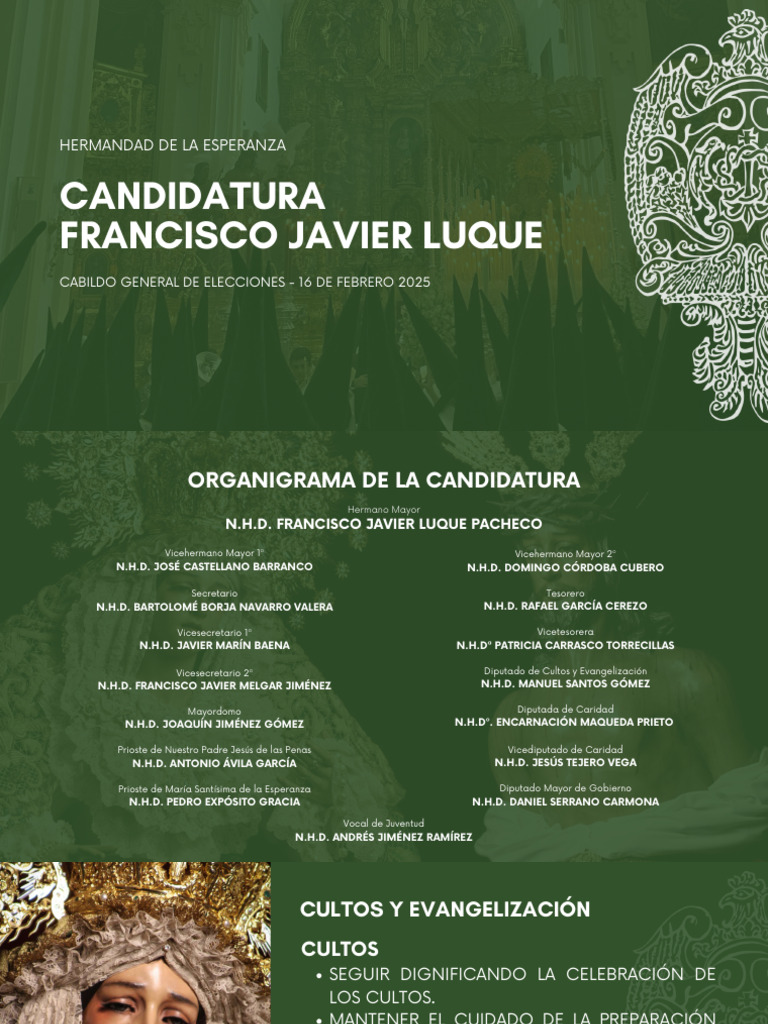 Candidatura Fco Javier Luque Hermandad de La Esperanza 10 Compressed | PDF