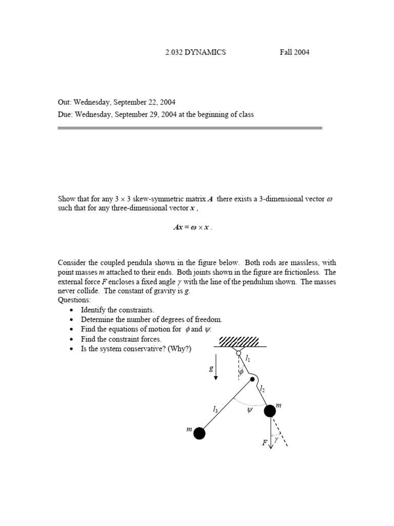 Dyn 2 | PDF | Rotation | Force