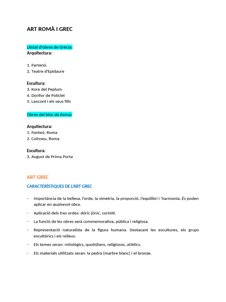 ART ROMÀ I GREC | PDF