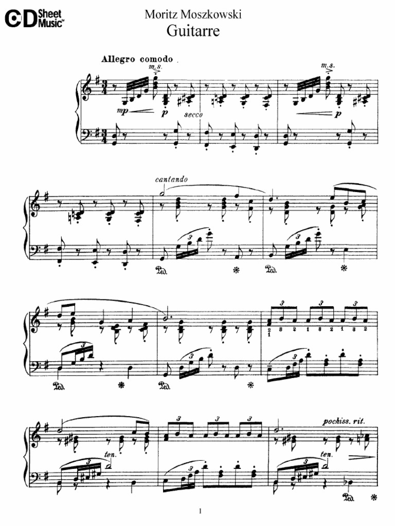 Moszkowski - Guitarre, Op.45, No.2 | PDF