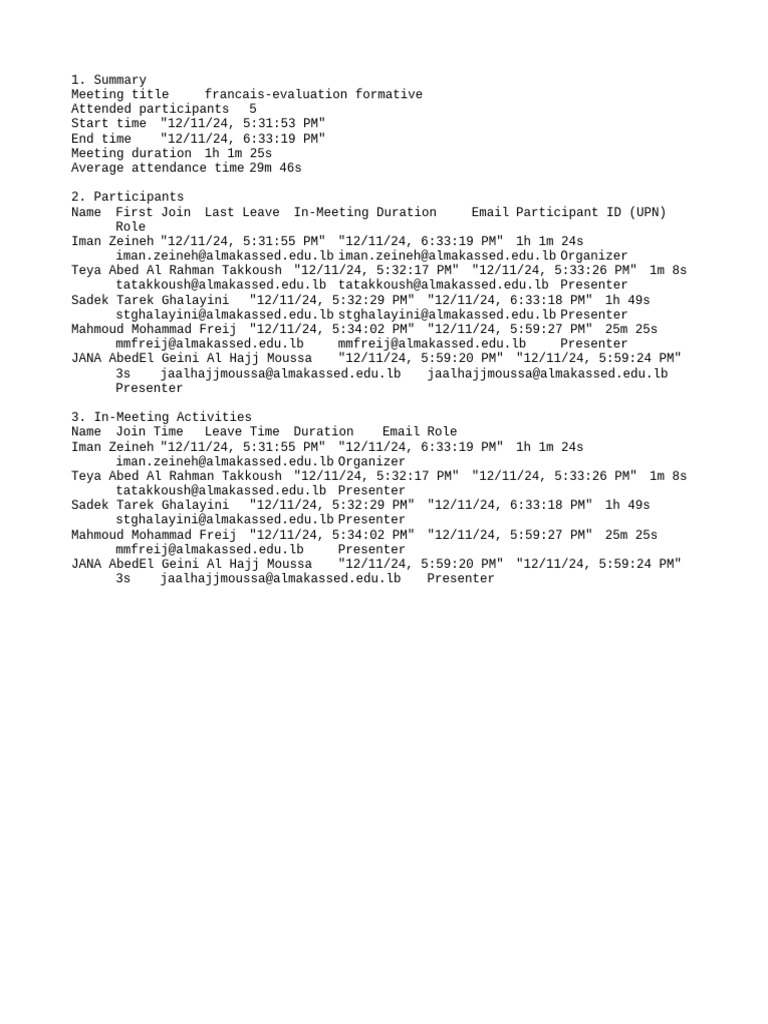 ATTENDENCE- EB8-HYBRIDE | PDF